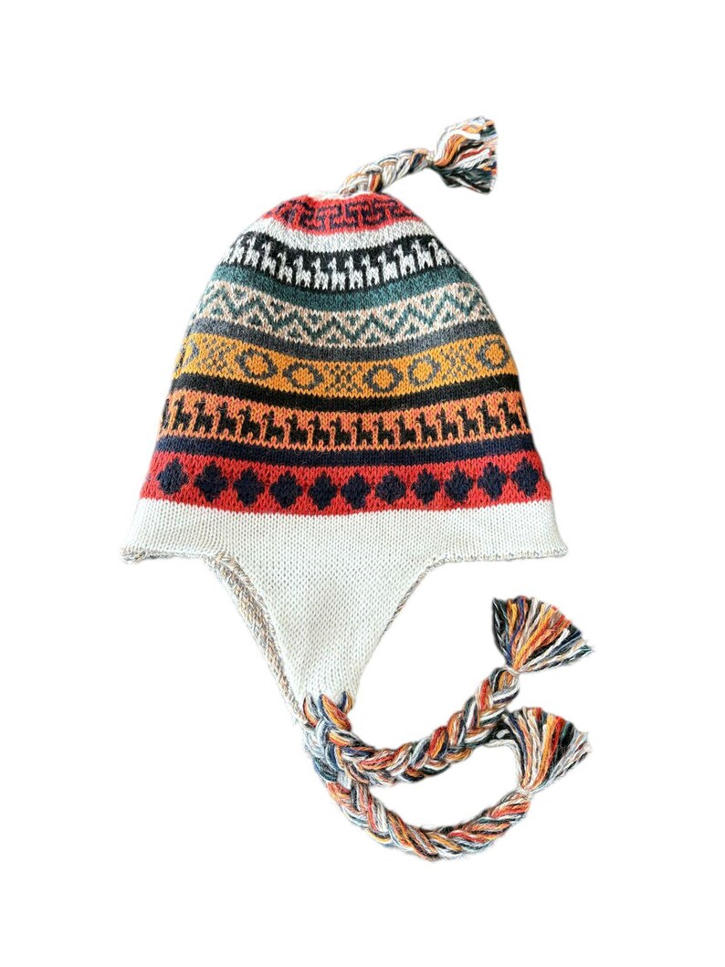 ALPACA CHULLO HAT | Peruvian Design Alpaca Beanie | Reversible Double ...