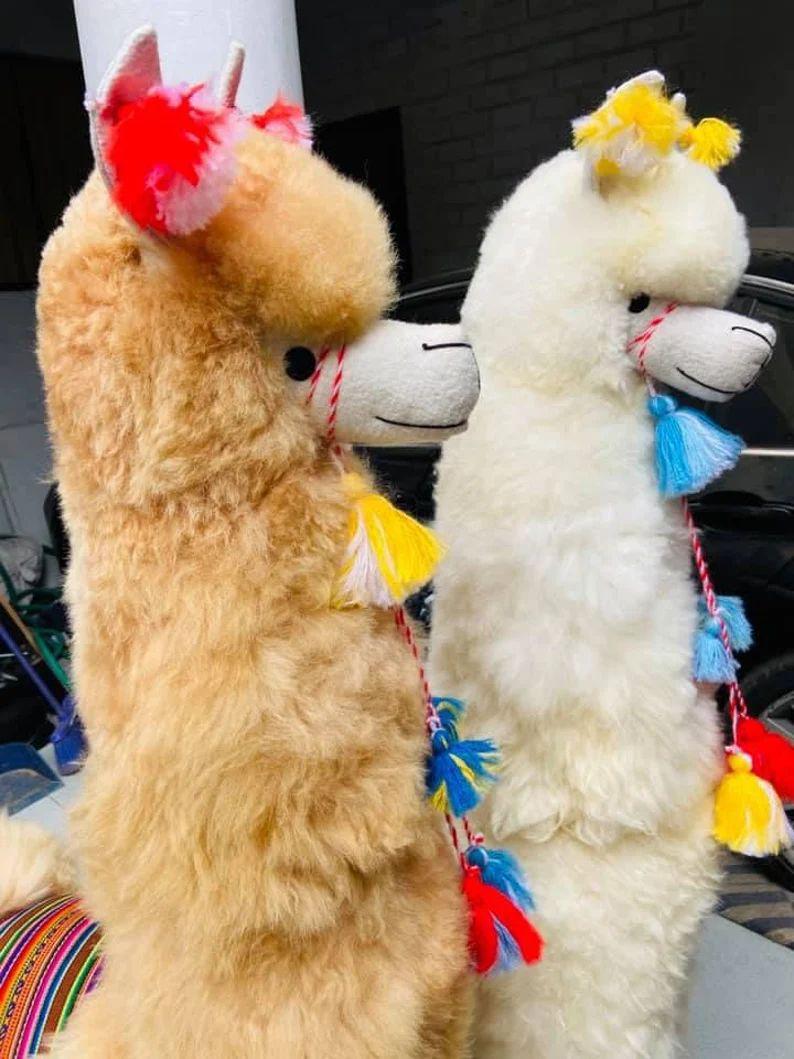 Big Alpaca Fur Toy - Handmade - Alpaca Big Stuffed Animal - Large ...
