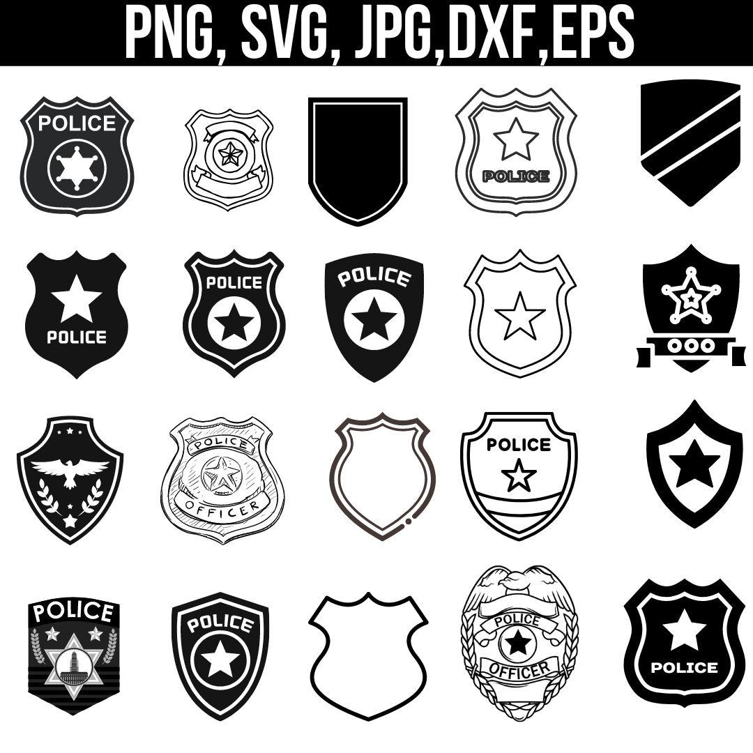 Police Badge Svg, Back the Blue Svg, Police Badge Outline Silhouette ...
