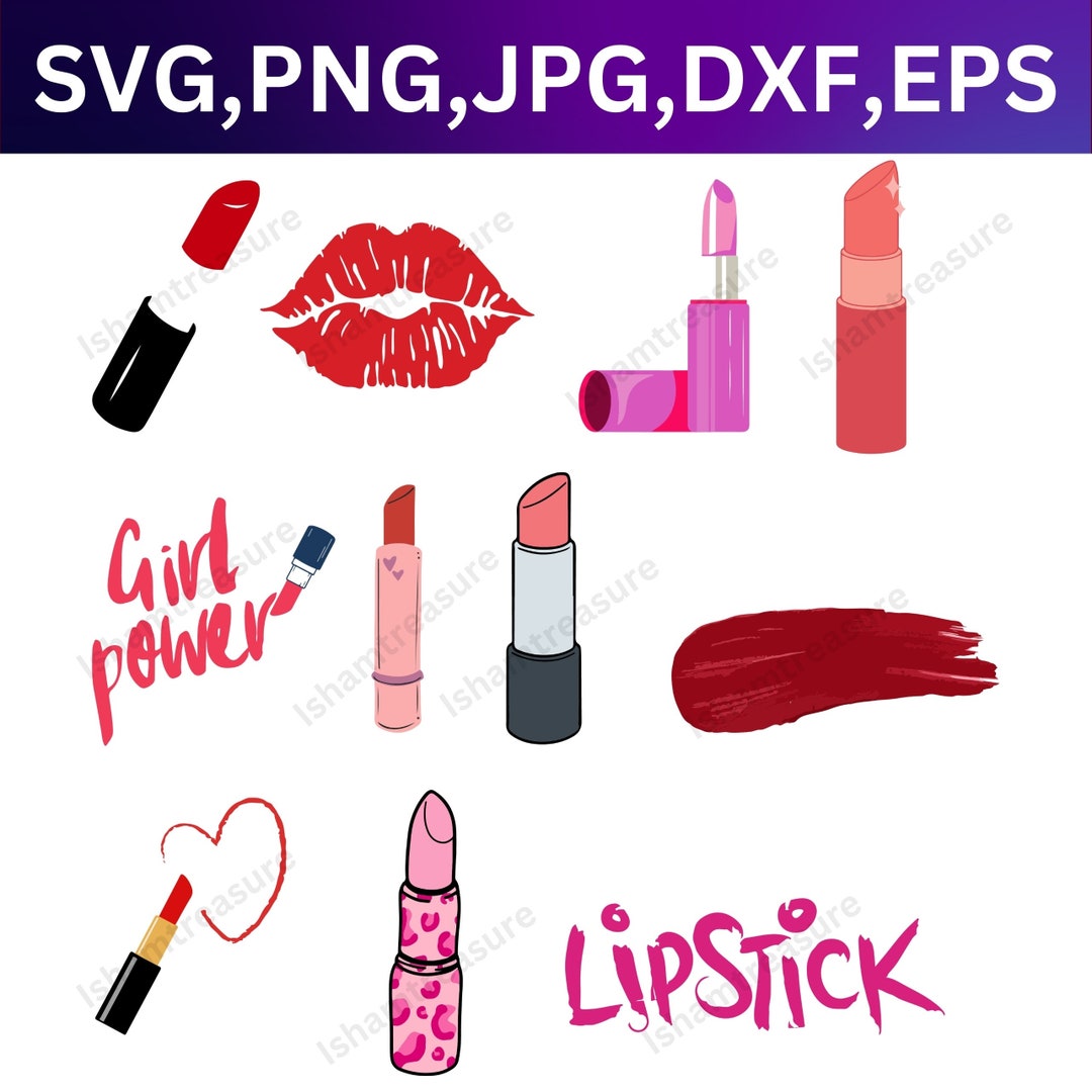 Lipstick Svg Bundle, Lipstick SVG, Lipstick Clip Art, Lipstick File for ...