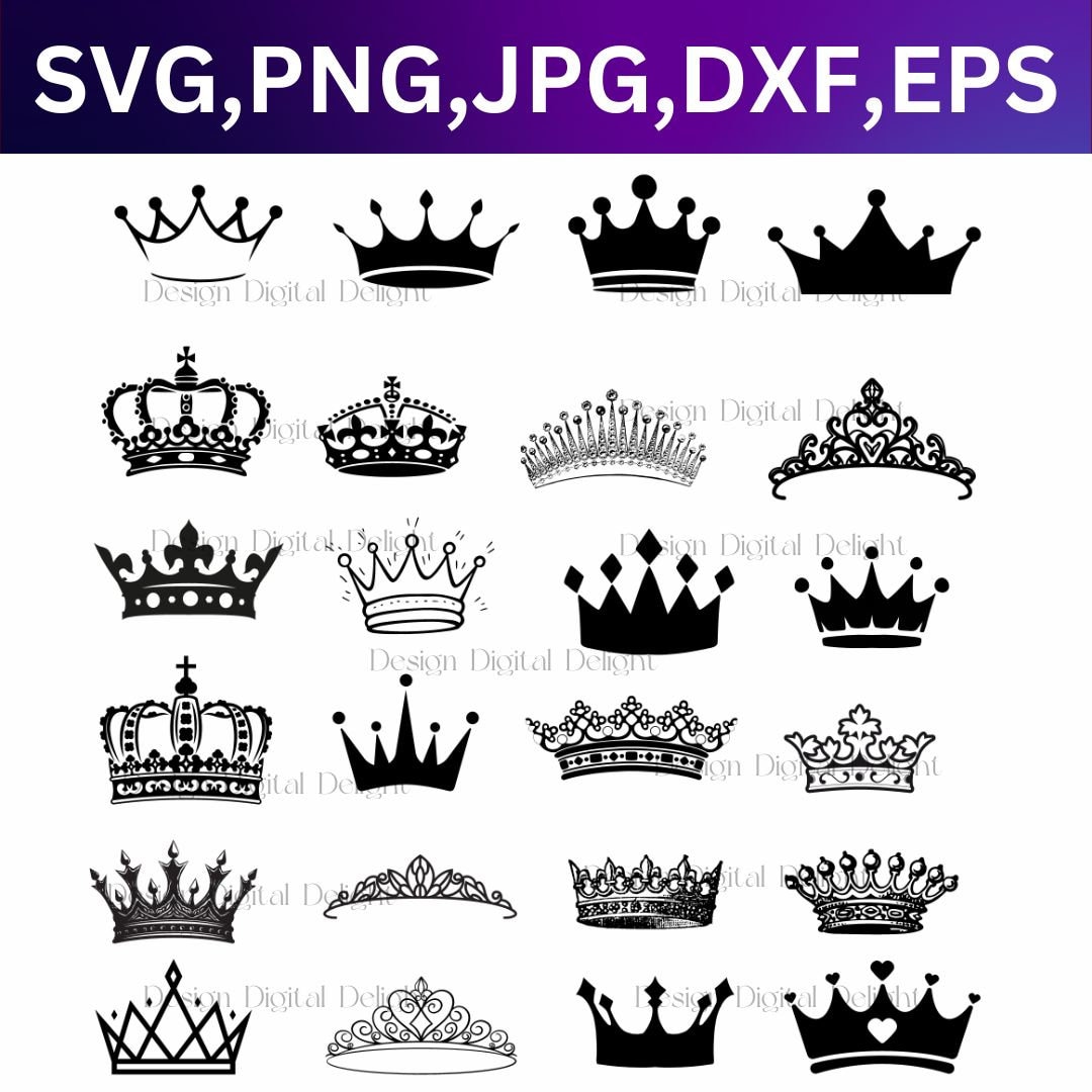 Princess Crown Svg, Royal Crown Svg, Crown Monogram Svg, Crown Cut File ...
