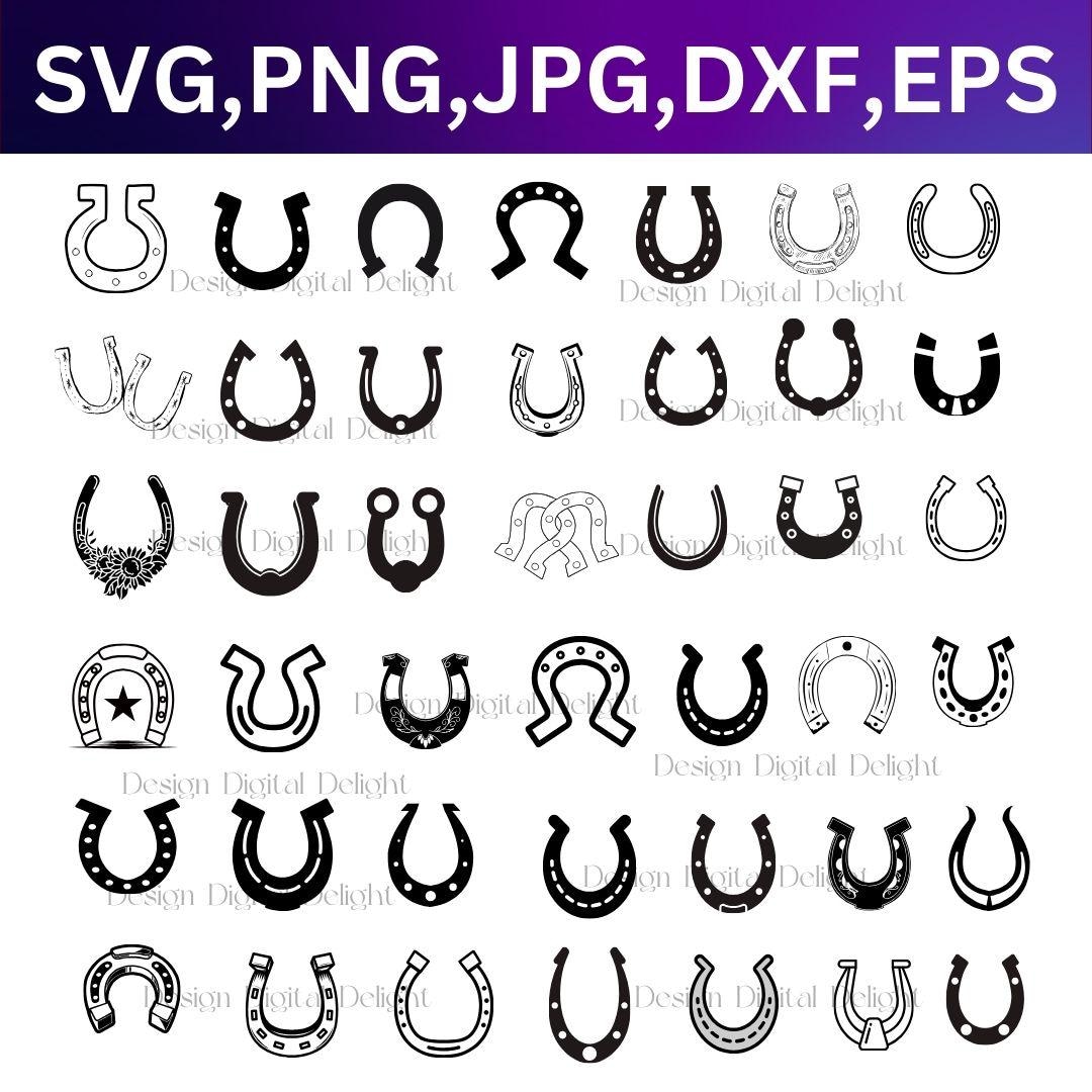 Horseshoe Svg Bundle, Horseshoe Png, Horseshoe Clipart, Horse Head Svg ...