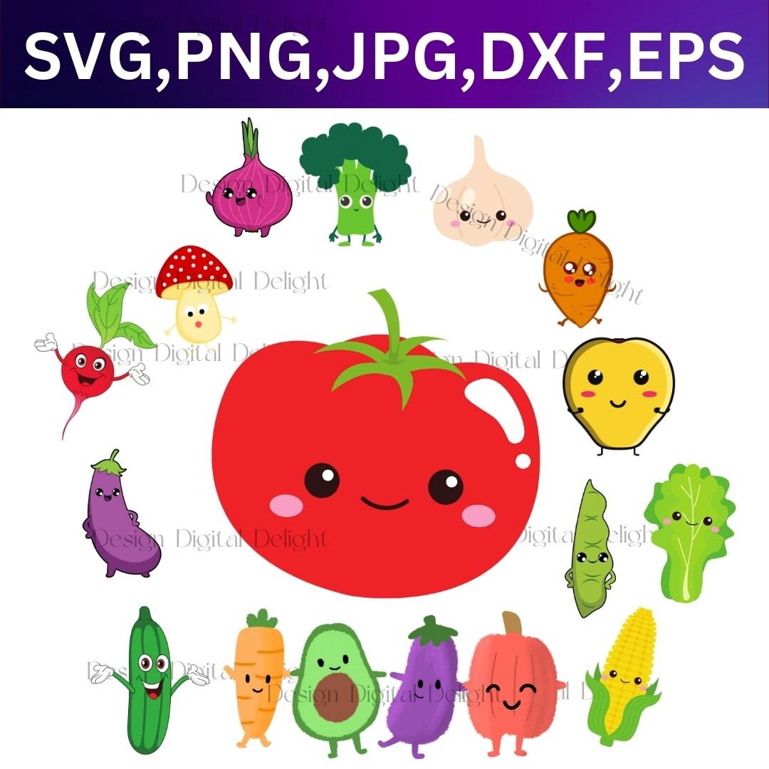 Vegetable SVG Bundle, Vegetables SVG, Vegetable Clip Art, Vegetable ...