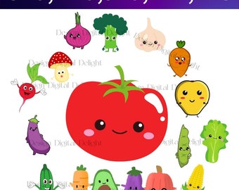 Vegetable SVG Bundle, Vegetables SVG, Vegetable Clip Art, Vegetable ...