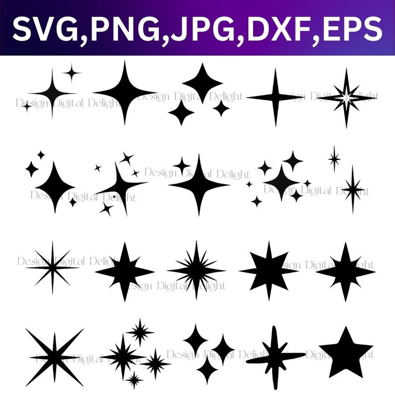 Sparkle Svg Bundle, 10 Designs, Sparkle Cut File, Sparkle Art, Stars Svg, Sparkles, Svg Files ...