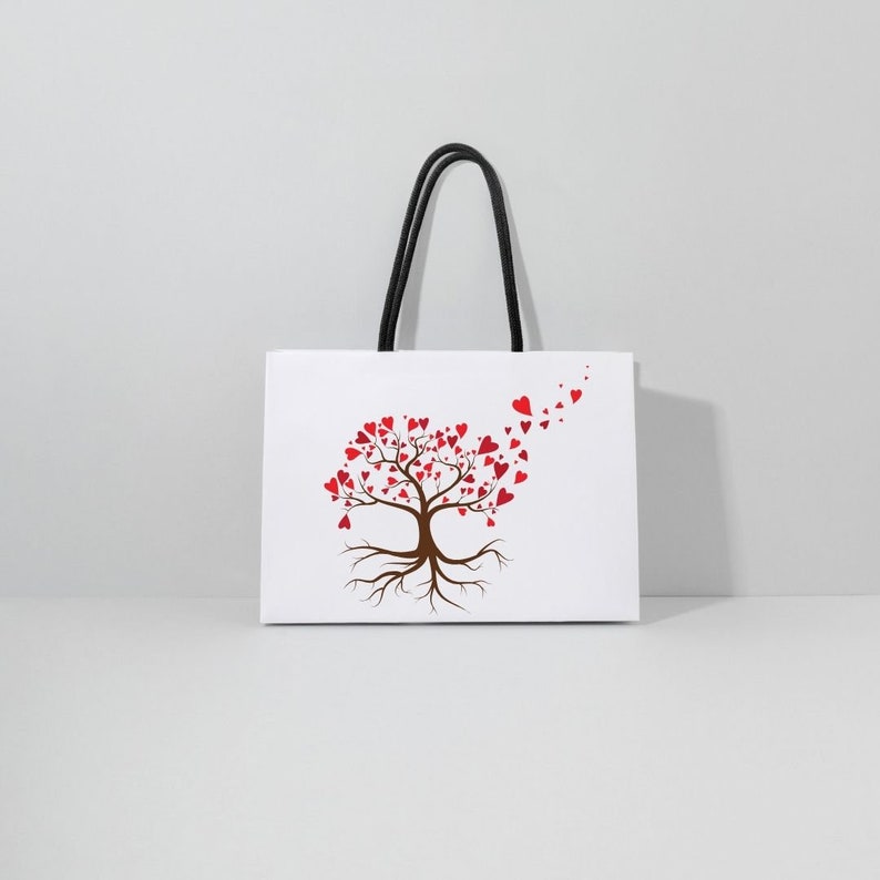 Red Heart Tree Svg, Red Heart Trees PNG, Fall Trees, Valentine Heart ...