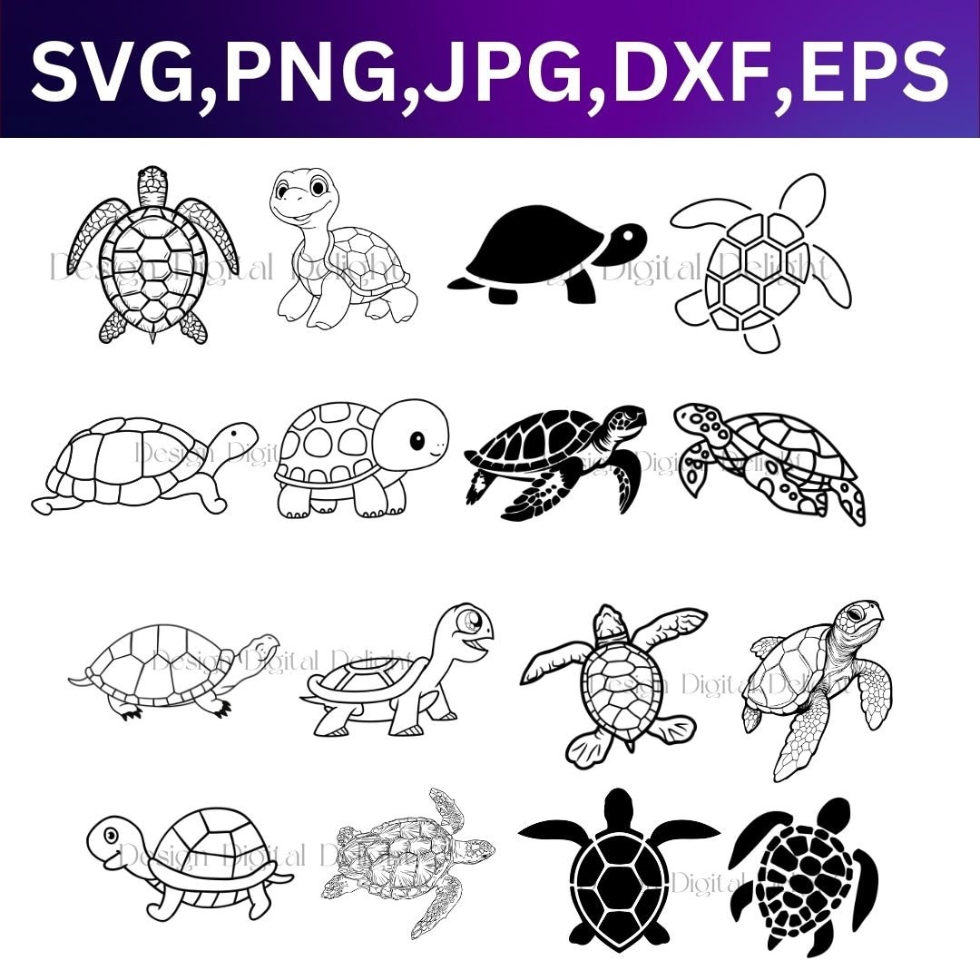 Turtle Svg, Sea Turtle Png, Tortoise Svg, Sea Turtle Bundle Svg, Turtle ...