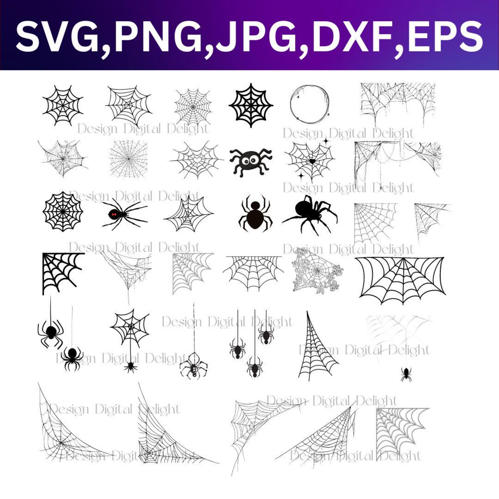 Spiderweb Svg Bundle, Spiderweb Png, Insect Svg, Spooky Spider Svg ...