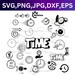 Time Svg Bundle, Clock SVG Bundle, Clock Svg, Clock Numbers Svg, Roman ...