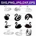 SWAN SVG BUNDLE, Swan Svg, Swan Bundle Png, Swan Clipart, Swan Cut Files for Cricut, Swan Vector ...