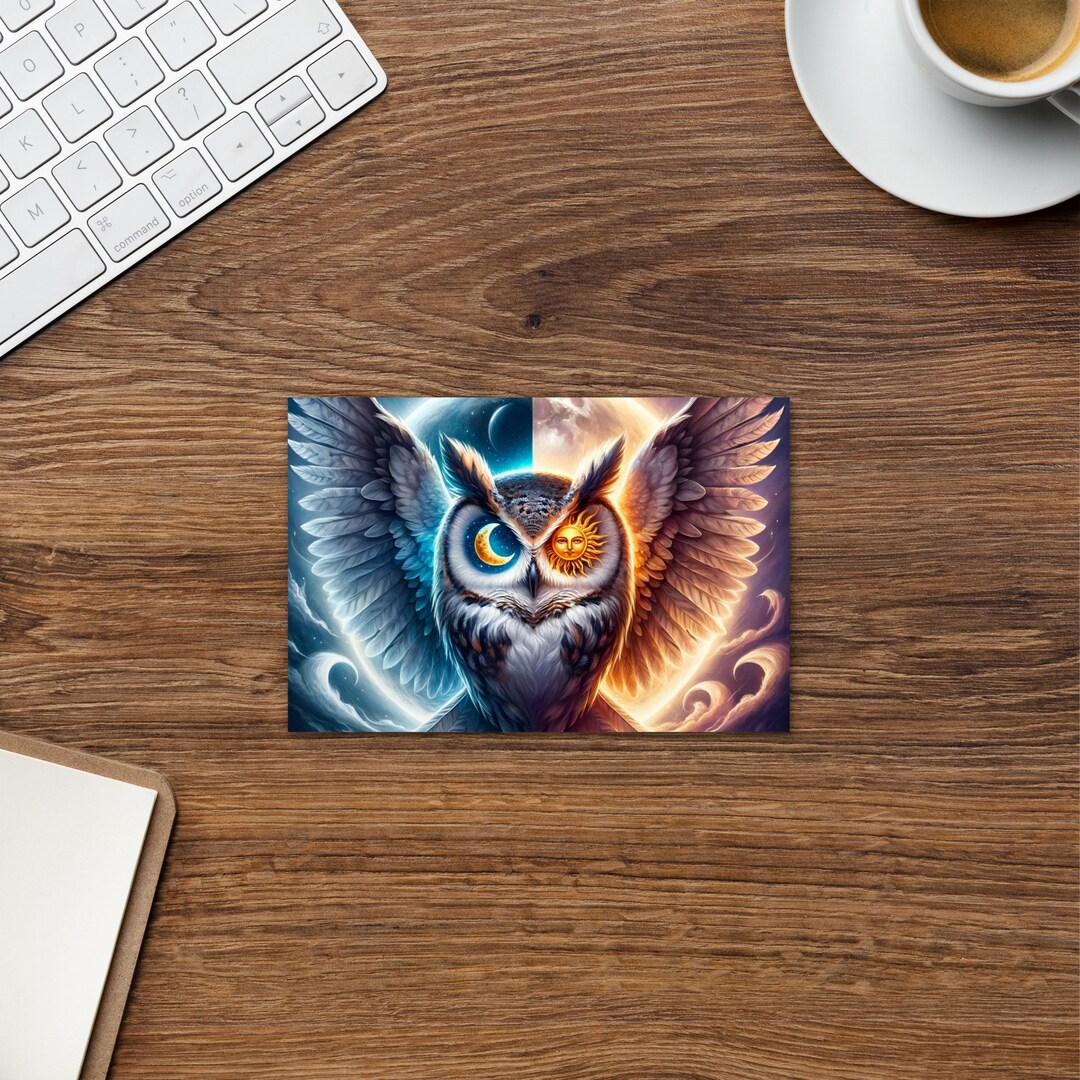 Magical Owl Postcard – High-quality Matte Paper, 4x6, Perfect for Gifts ...