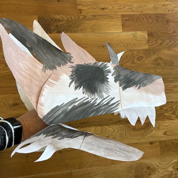Paper Dragon Puppet - Etsy