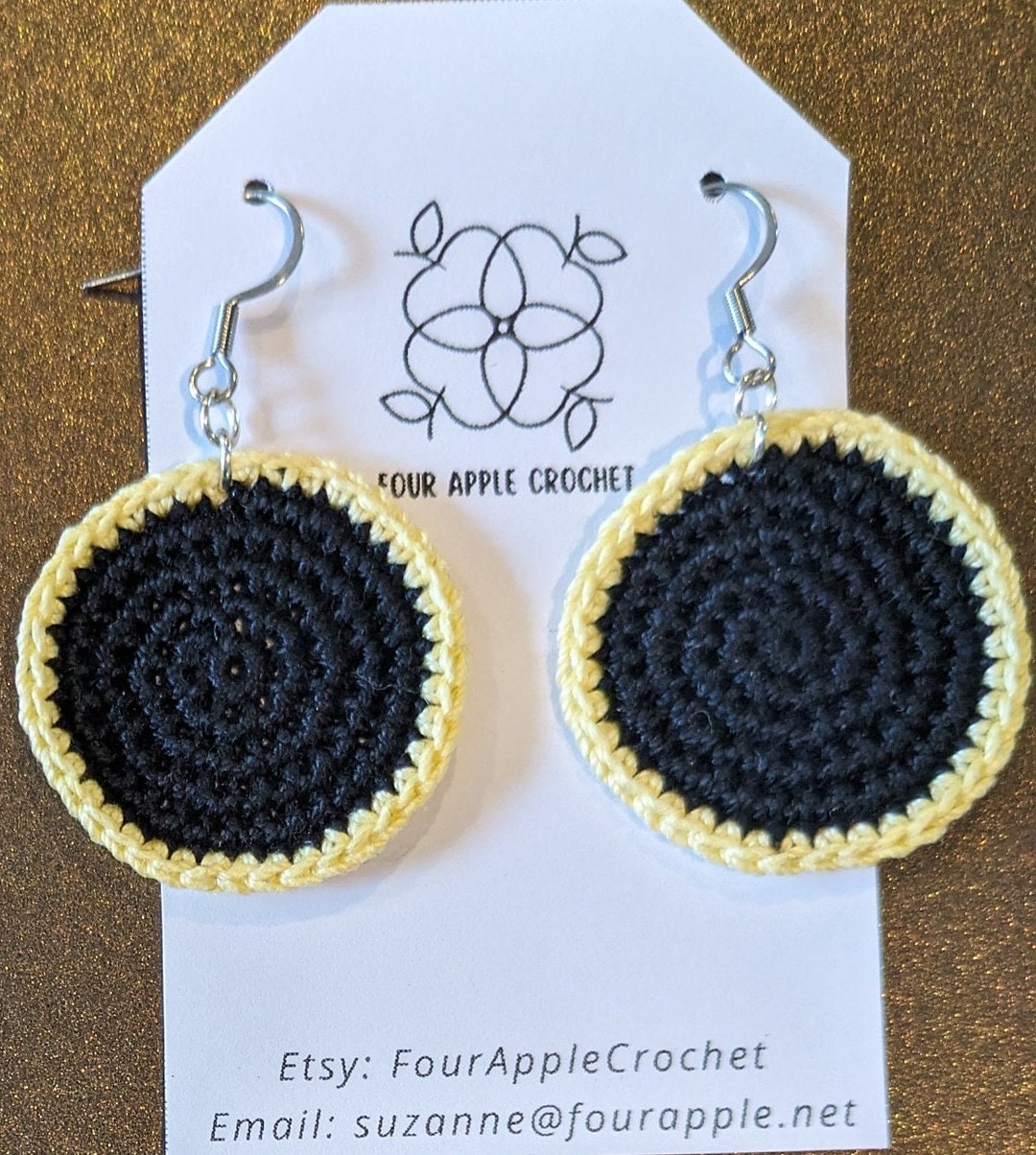 Crochet Solar Eclipse Earrings - Etsy