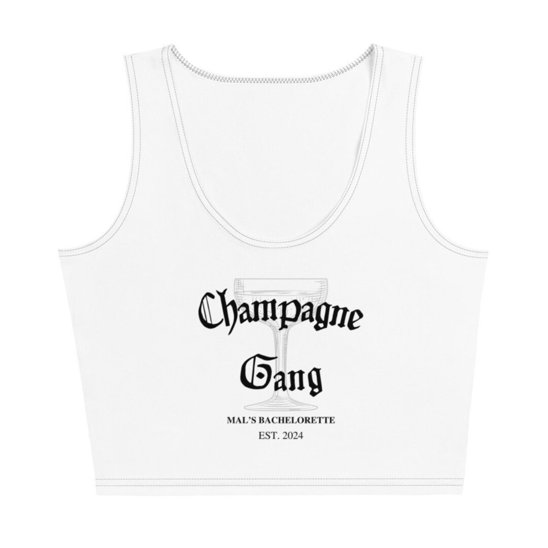 Champagne Gang Bachelorette Crop Tank - Etsy