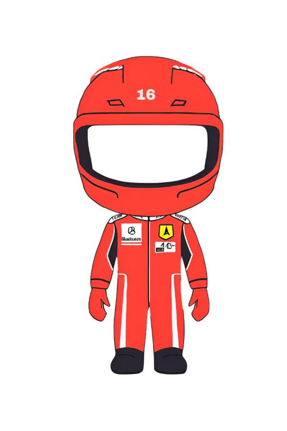 Charles Leclerc Ferrari Cartoon - Etsy