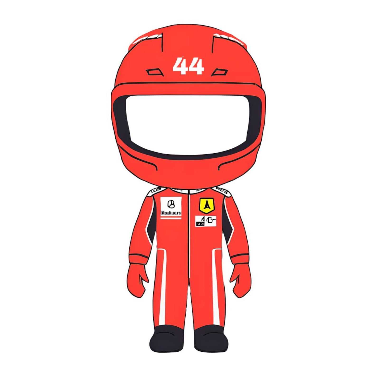 Lewis Hamilton Ferrari Cartoon - Etsy