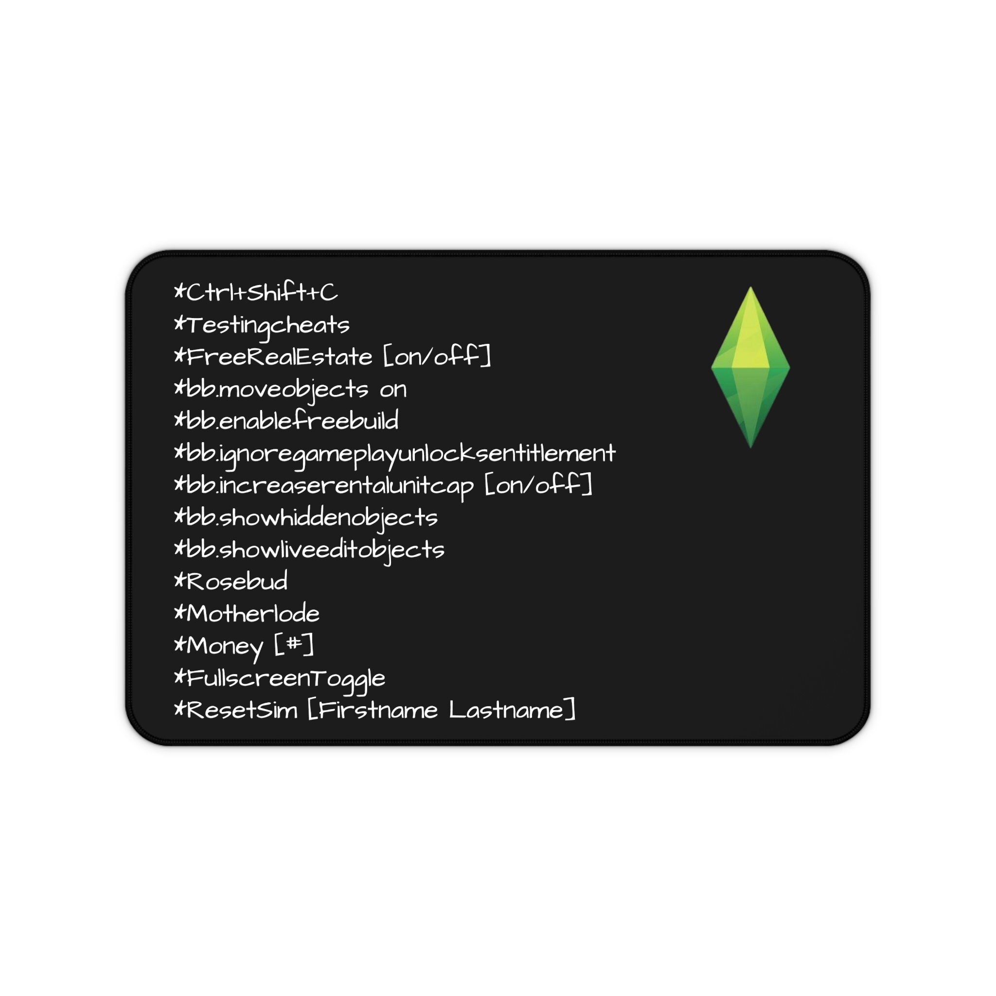 Sims Mouse Pad Sims4 Cheats Cheatcodes Gaming Fan Cute Funny Handy ...