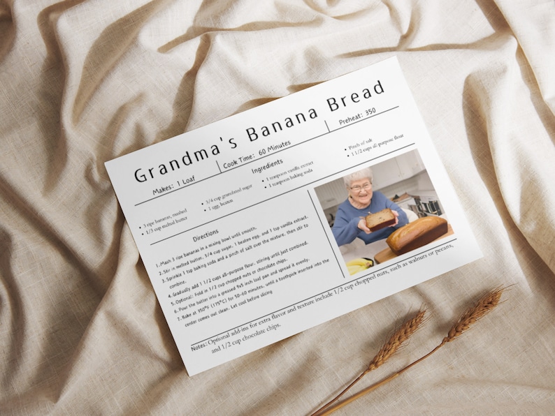 Free editable recipe card templates for pages - fityalien