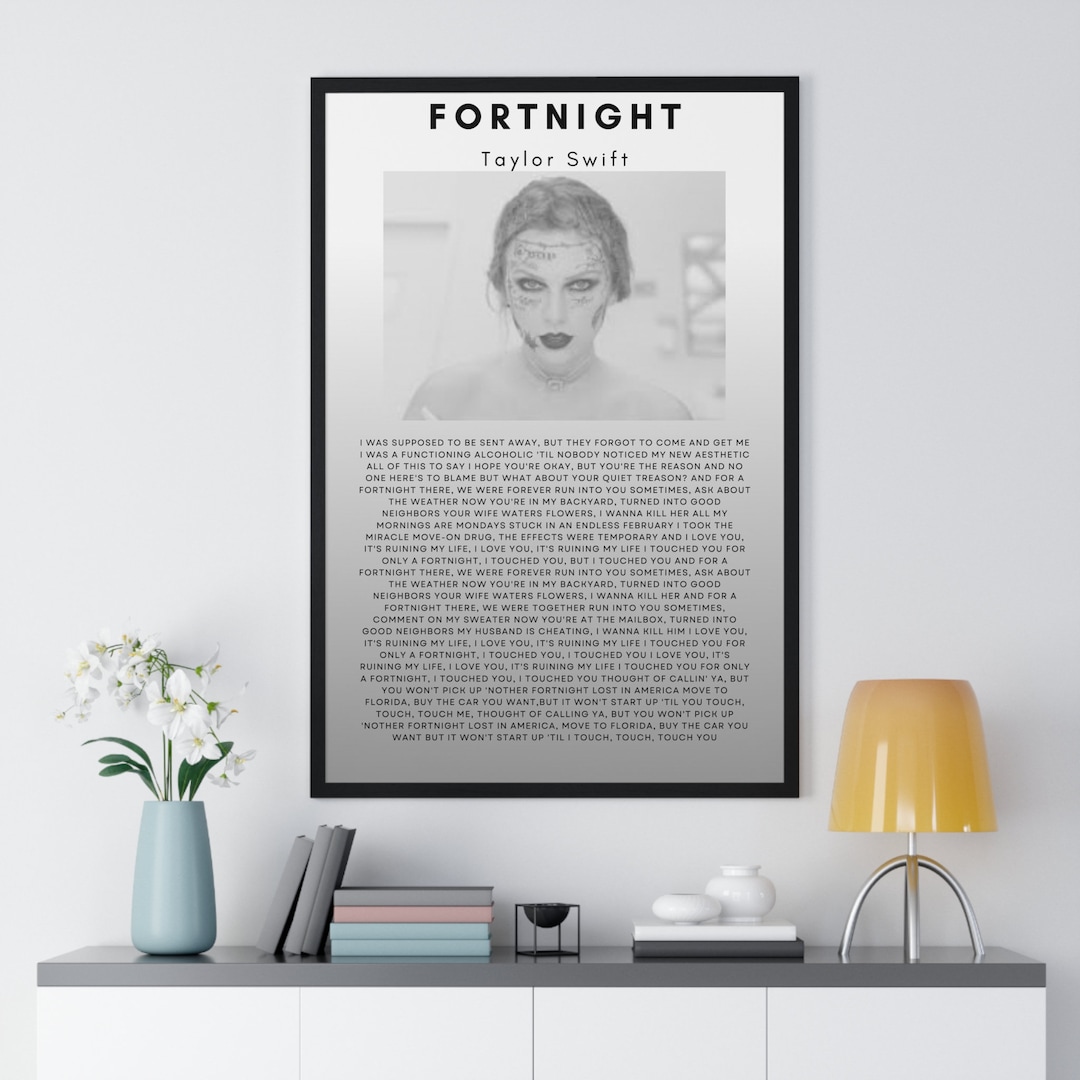 Taylor Swift Fortnight Lyrics Printable Poster - Etsy