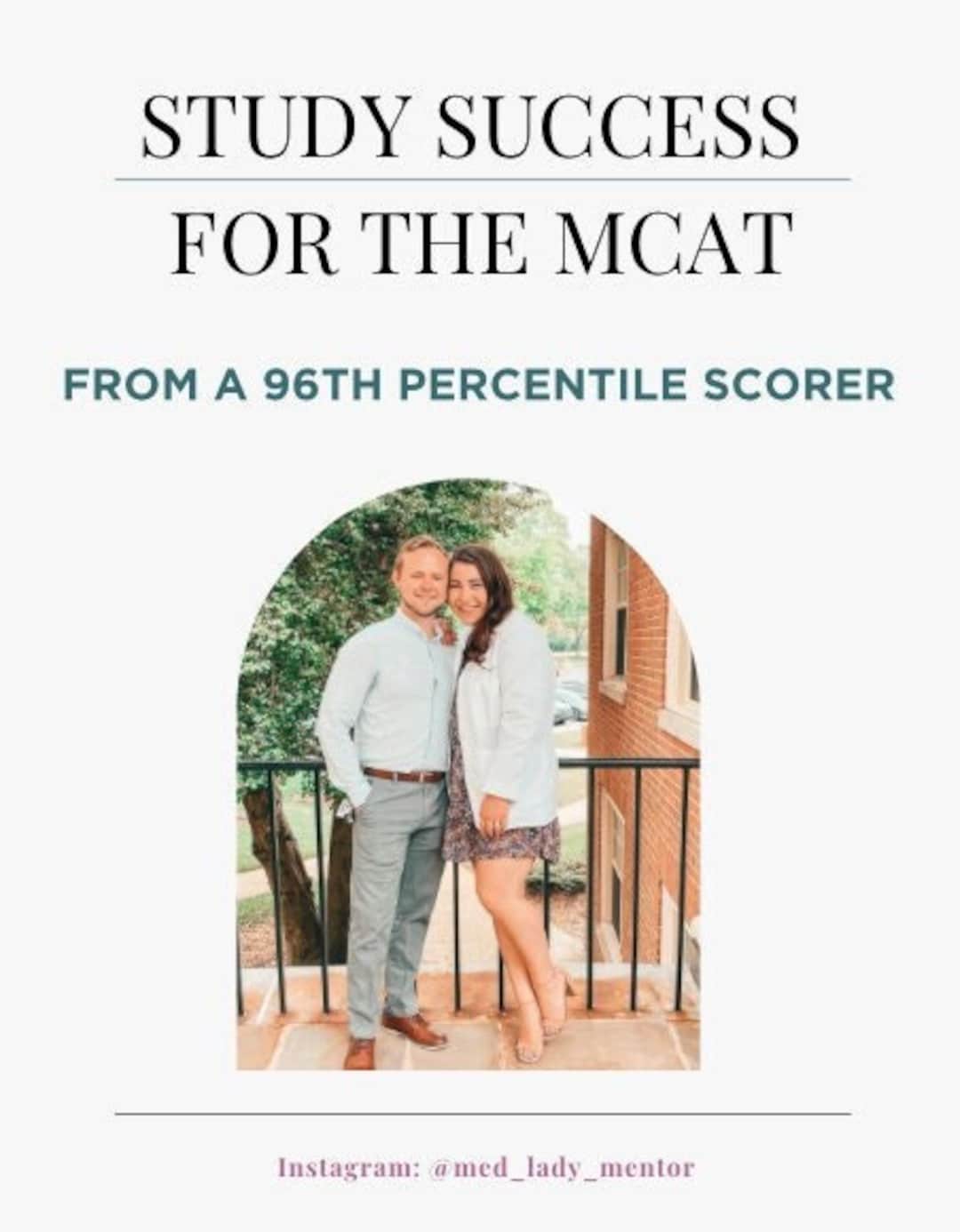 MCAT Study Success Guide From 96th Percentile Recipeint - Etsy