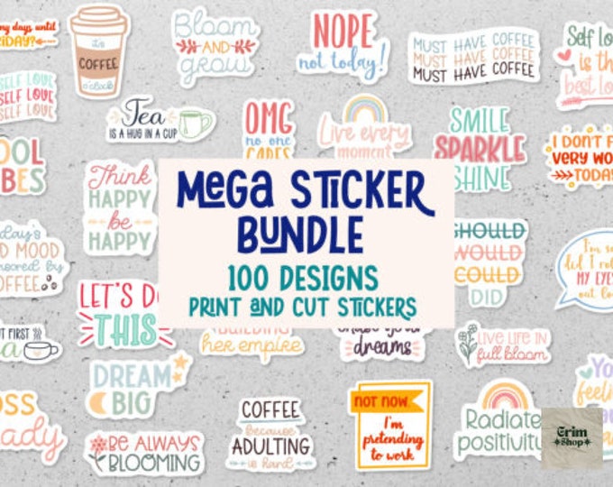 Mega Sticker Bundle | Printable Sticker Bundle | Mega Sticker Pack ...