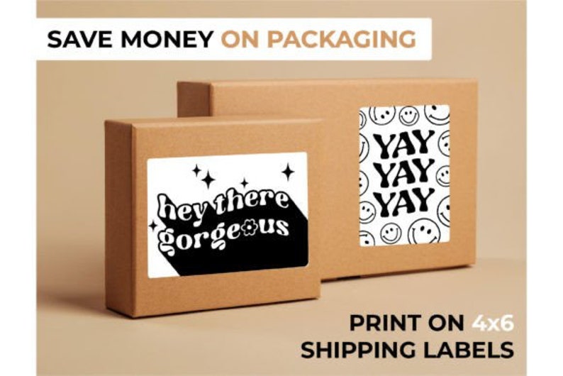 Pack Retro Thermal Label Design, Thermal Label, Printable Packaging ...