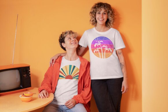 Vintage Retro Sunset Bundle, Stickers Package, Bundle Package, T-shirt ...