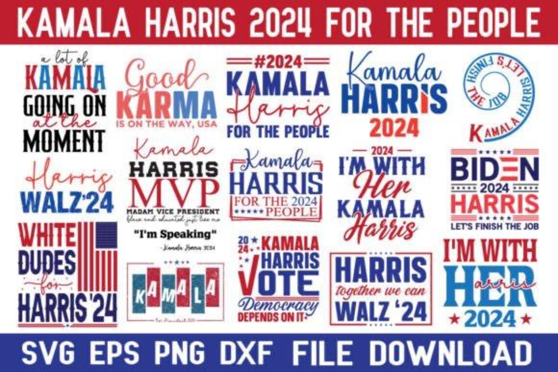 Mega Pack Kamala Harris 2024 Bundle, Kamala Png, Kamala Harris Png ...