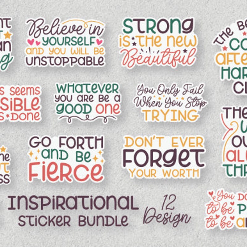 Inspirational Stickers - Etsy