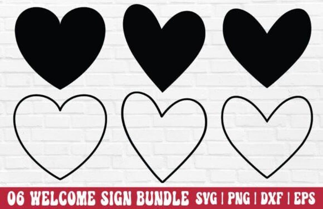Heart Svg, Heart Shape Bundle Svg, Heart Outline Svg, Valentine's Day ...