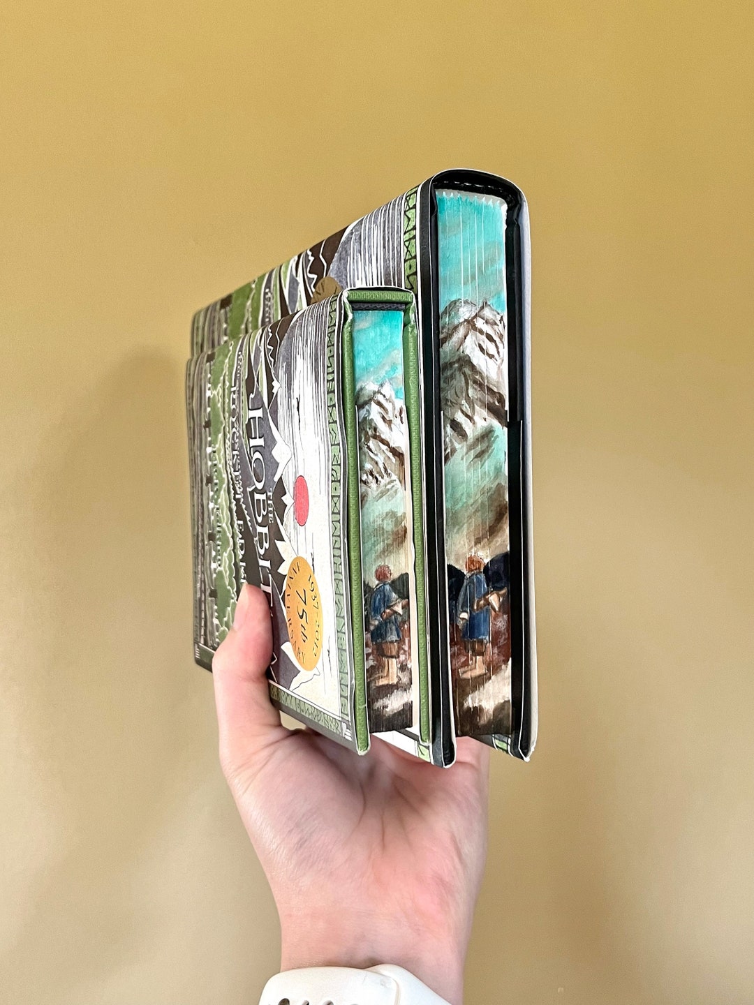 The Hobbit Fore-edge Book Painting Bilbo Baggins Smaug Gandolf - Etsy