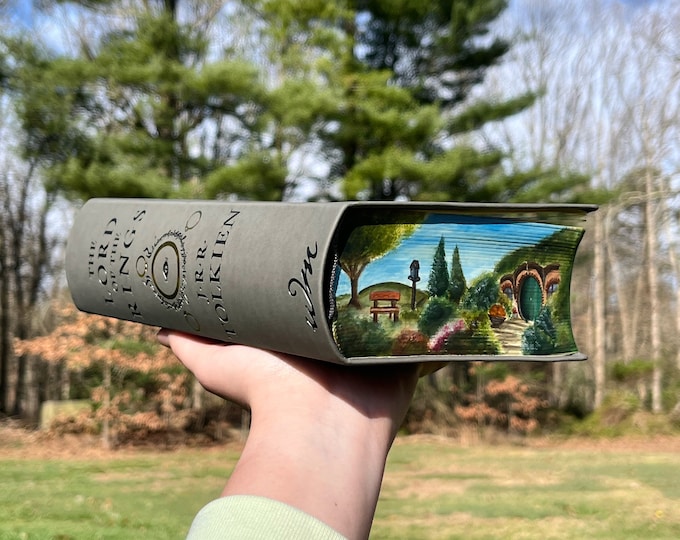 The Lord of the Rings Triple Fore-edge Book Painting - the Shire, Minas ...