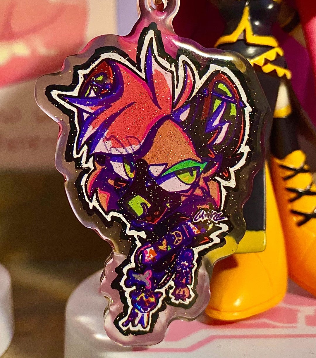 Keychain Addict Orginal Art Furry Keychain - Etsy