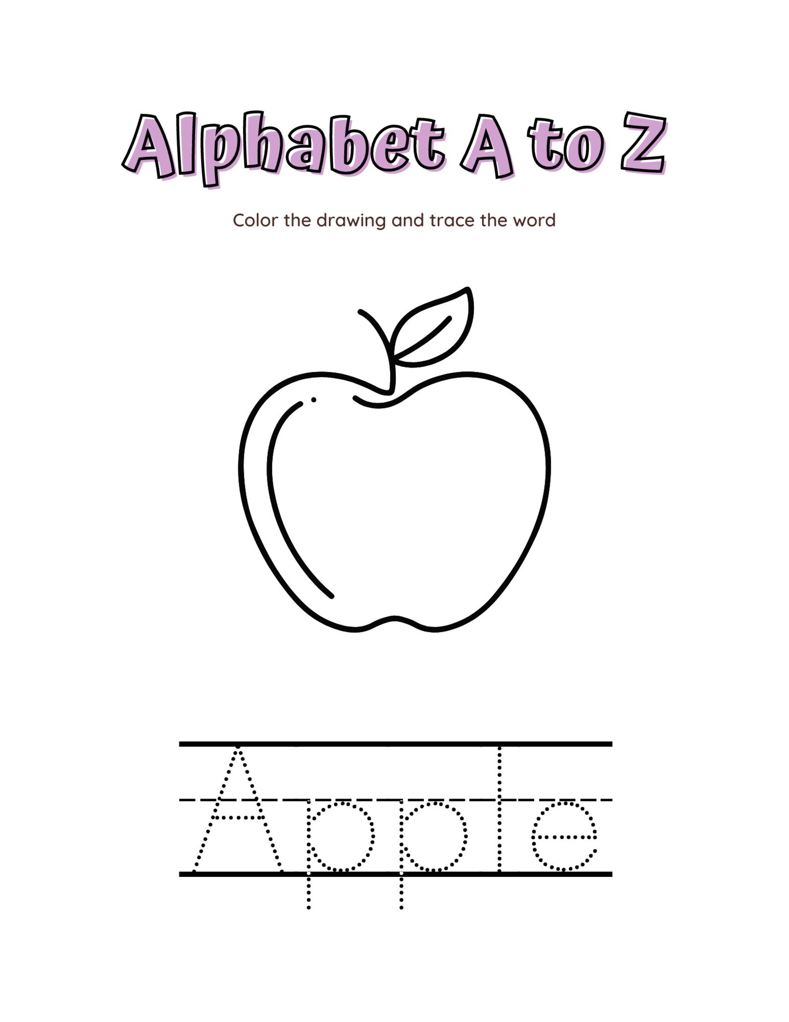 Alphabet Coloring Pages, A-Z Printable Animal Coloring Pages, Preschool ...