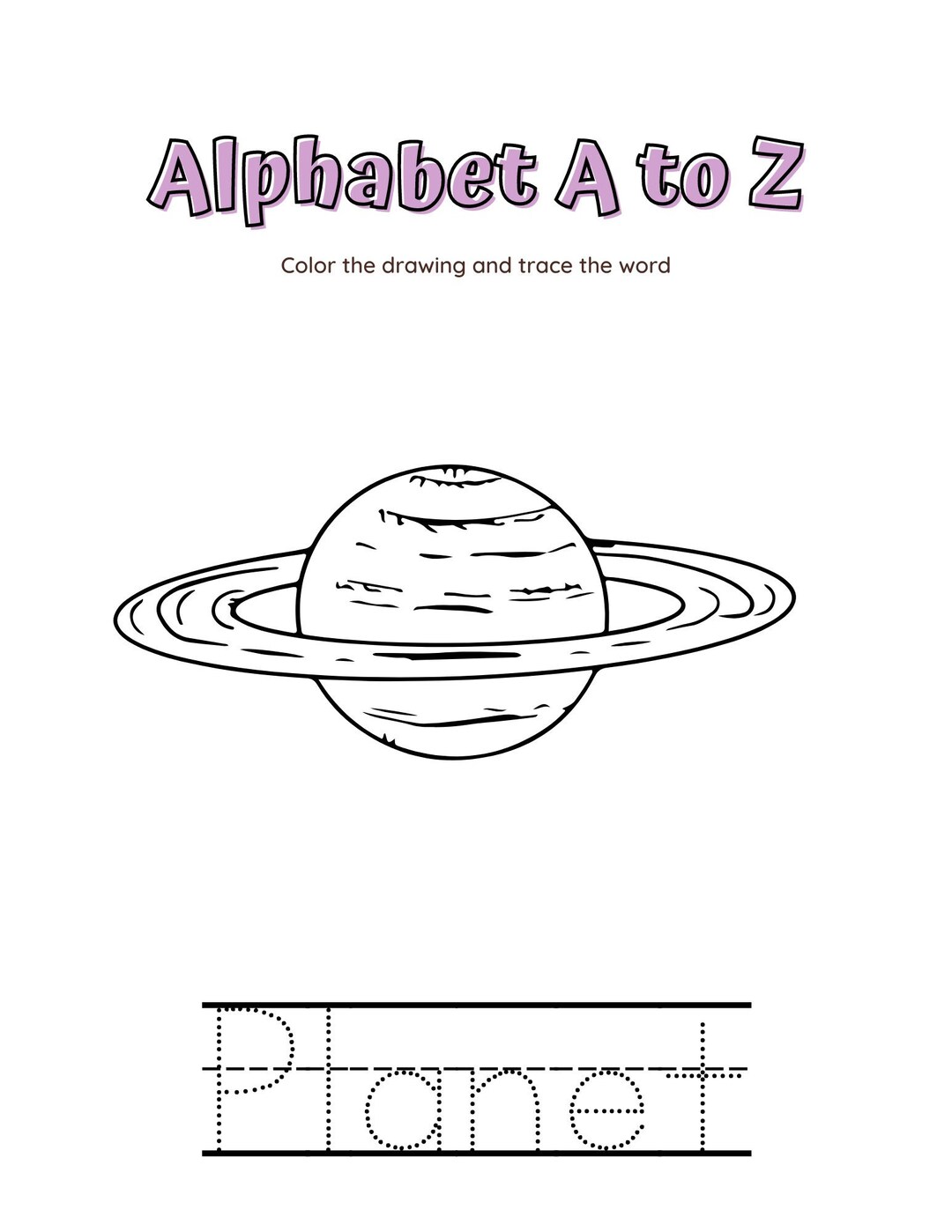Alphabet Coloring Pages, A-Z Printable Animal Coloring Pages, Preschool ...