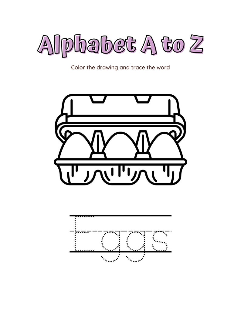 Alphabet Coloring Pages, A-Z Printable Animal Coloring Pages, Preschool ...