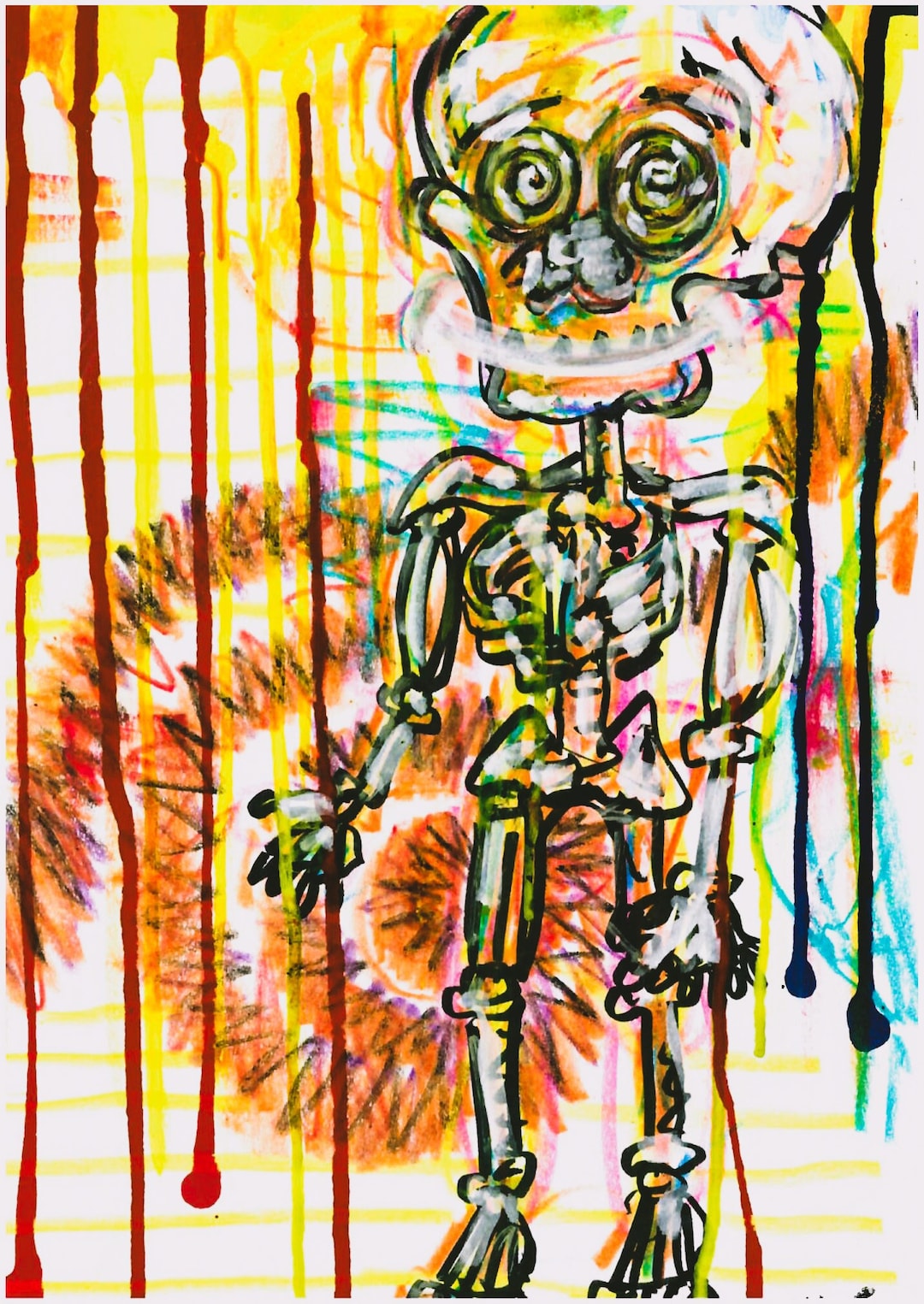 Skeleton Abstract Art Print - Etsy