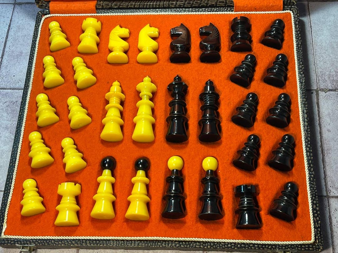 Czech Chess Set "coffee House" Vintage Catalin 30s. A Great Gift for ...