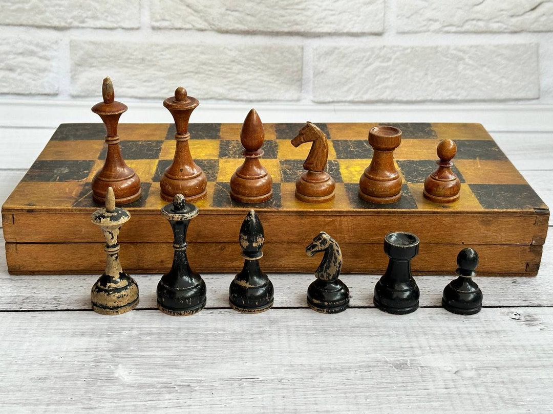 Soviet Rare Wood Chess Set 20s Vintage in Good Condition.great Gift for ...