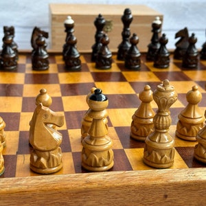 Beautiful German Chess Set With Weights. Handmade Wooden Chess Set in ...