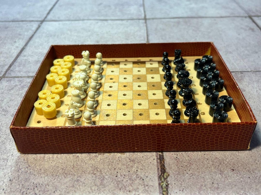 England Traveling Chess and Checkers Made of Plastic. Great Gift for ...