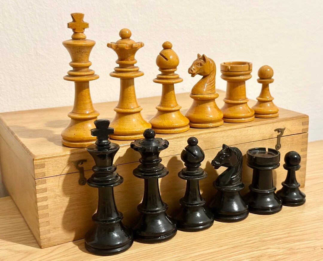 Rarest Chess Set 40s Made of Wood in Good Condition. Great Gift for ...