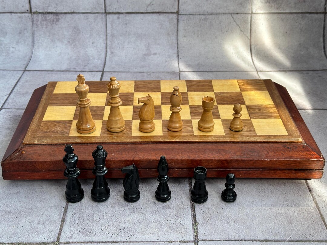 Germany Chess Set 60s Vintage With Original Chess Board in Very Good ...