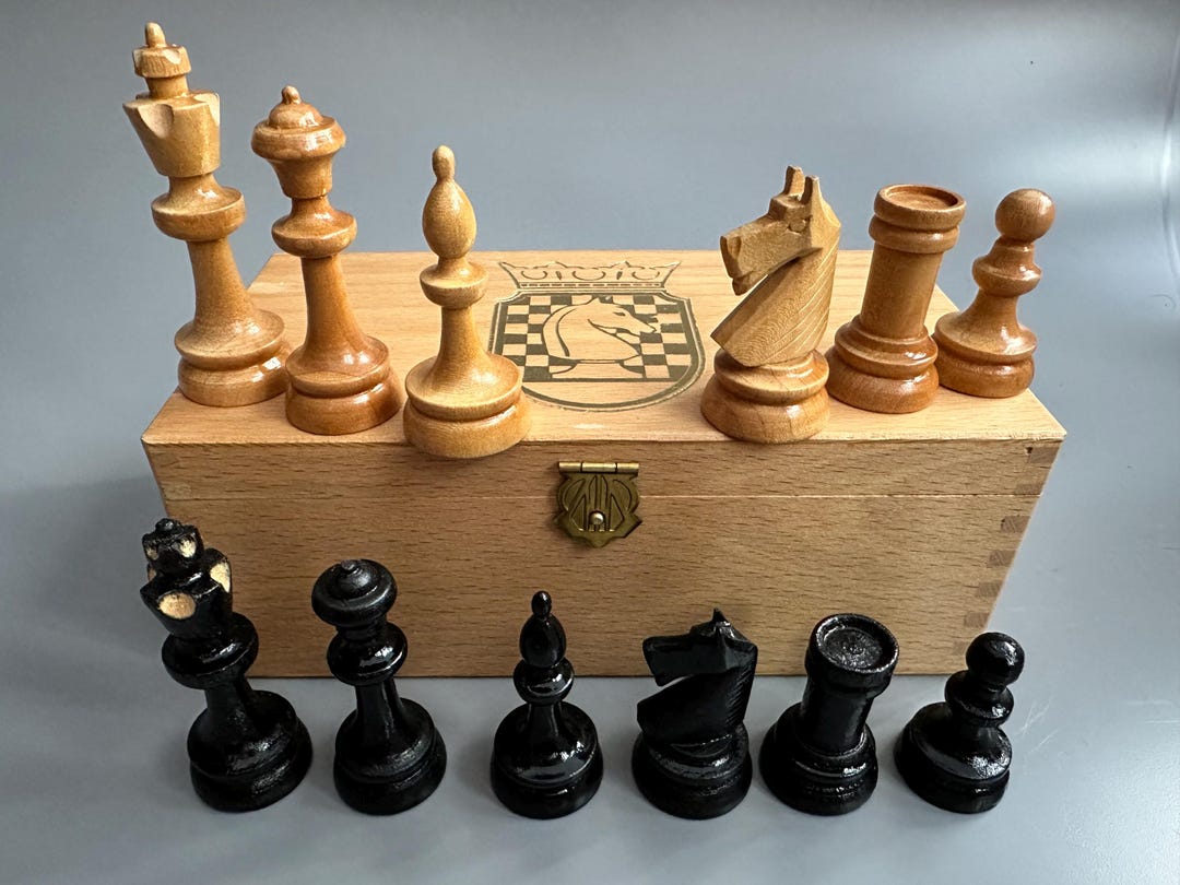 Rarest German Wooden Chess Set 70s in Very Good Condition. Great Gift ...
