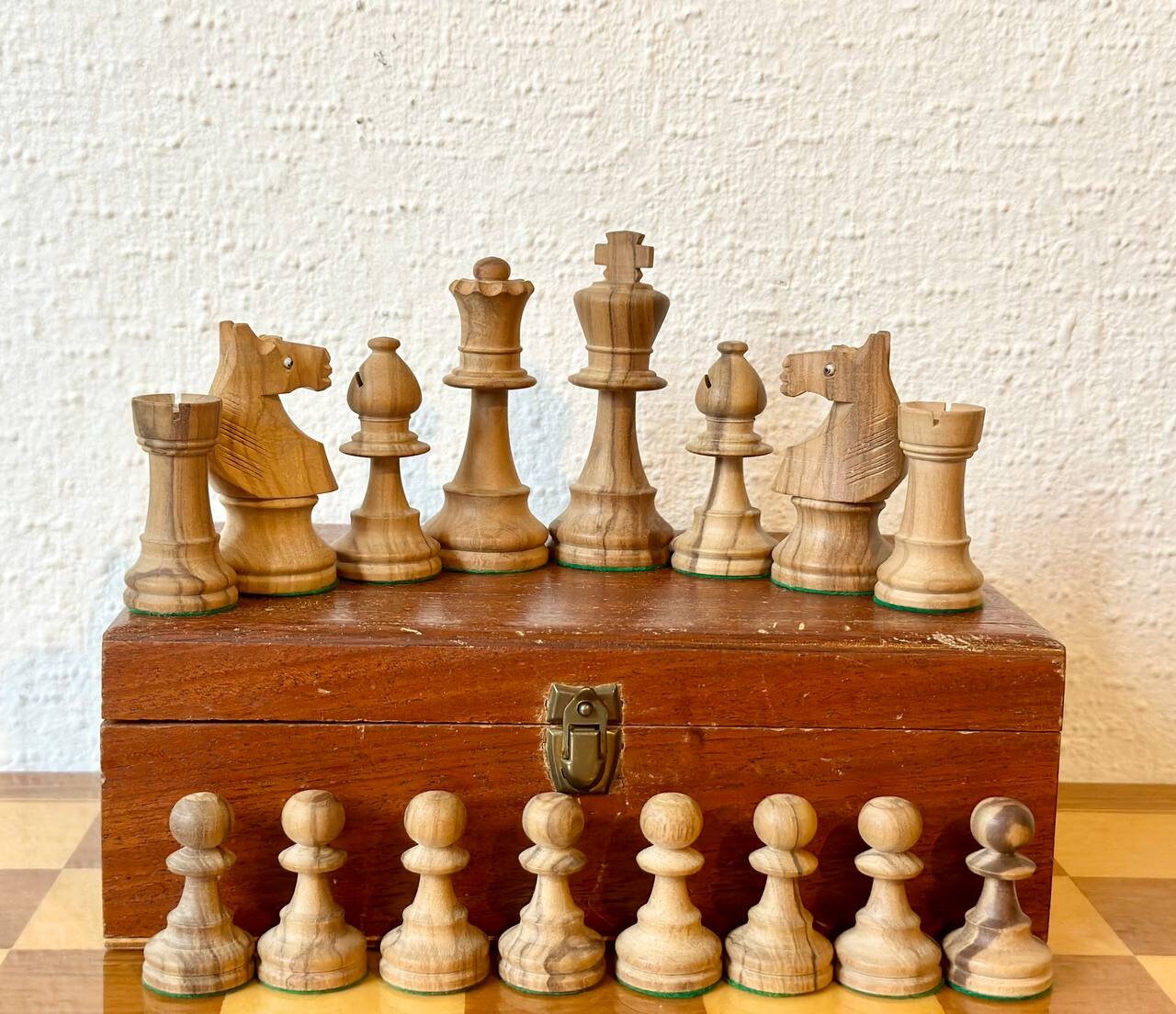 France Staunton Chess Set With Weights in Chess Box Vintage 70s in Good ...