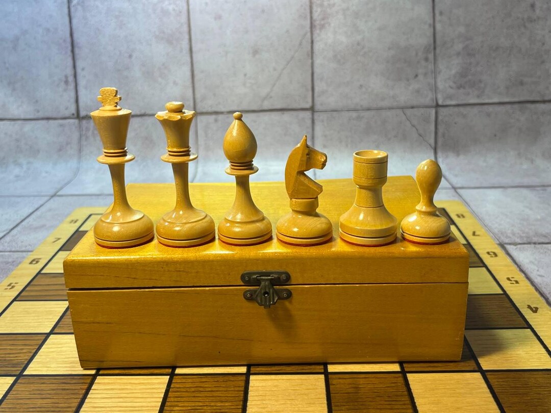 Rarest Germany Wooden Chess Set 70s in Very Good Condition. Great Gift ...