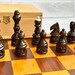 Beautiful German Chess Set With Weights. Handmade Wooden Chess Set in ...
