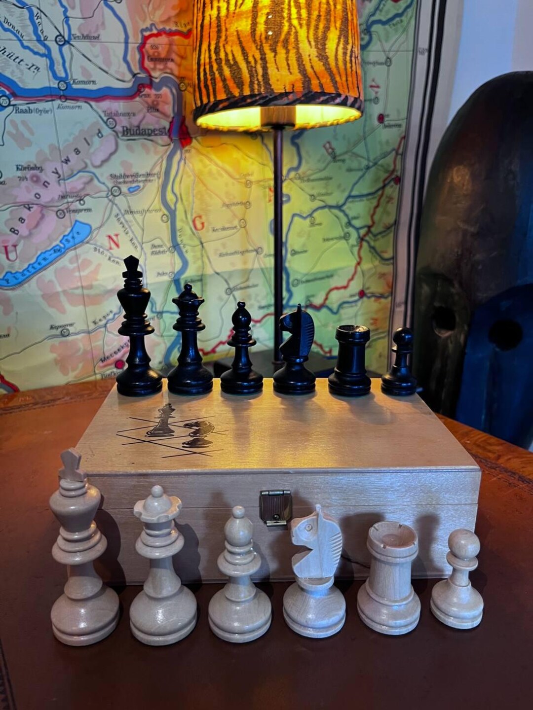 Tournament Chess Set With Weights German Chess Vintage 1980s Wooden ...