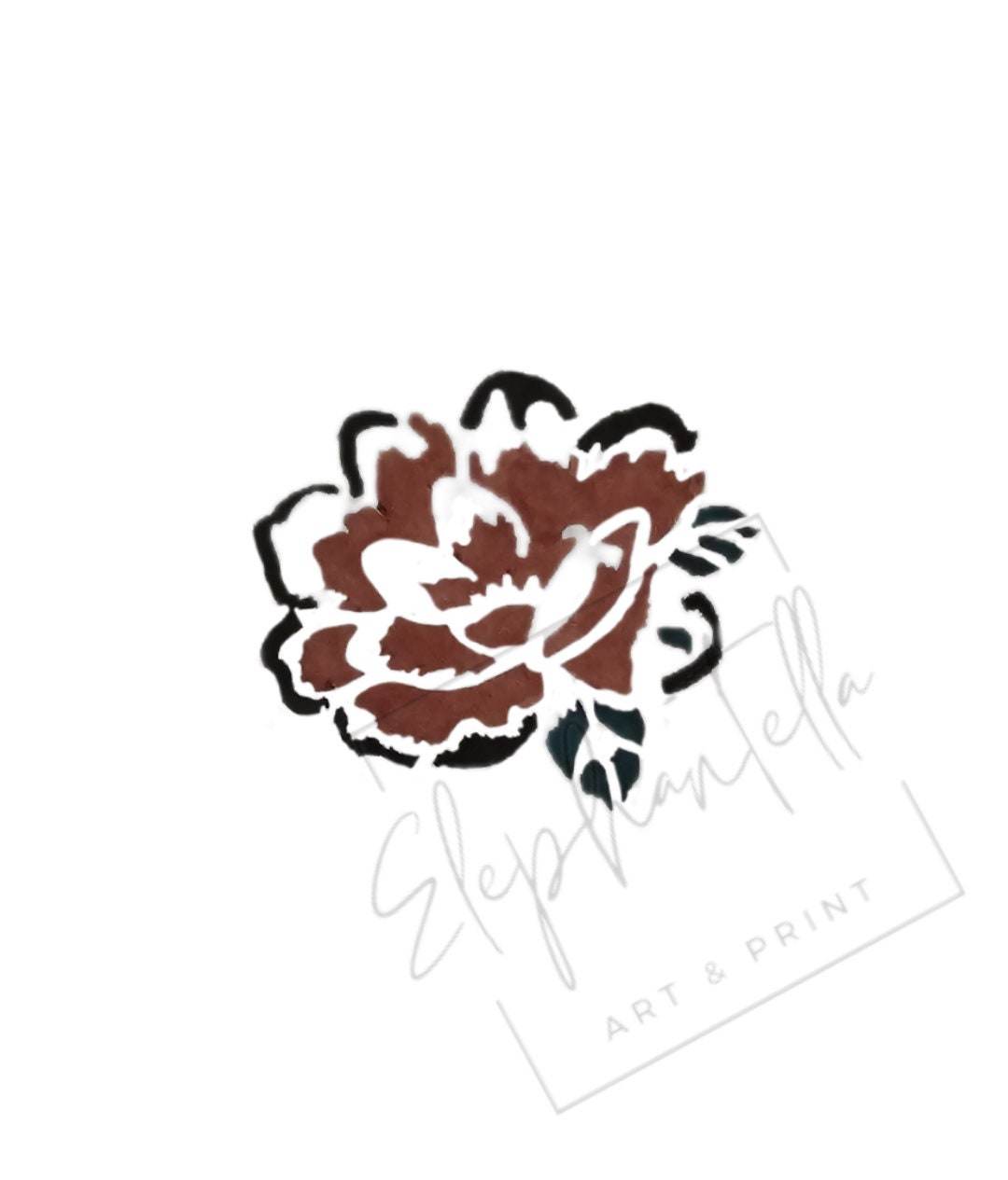 Line Drawing Simple Flower - Etsy