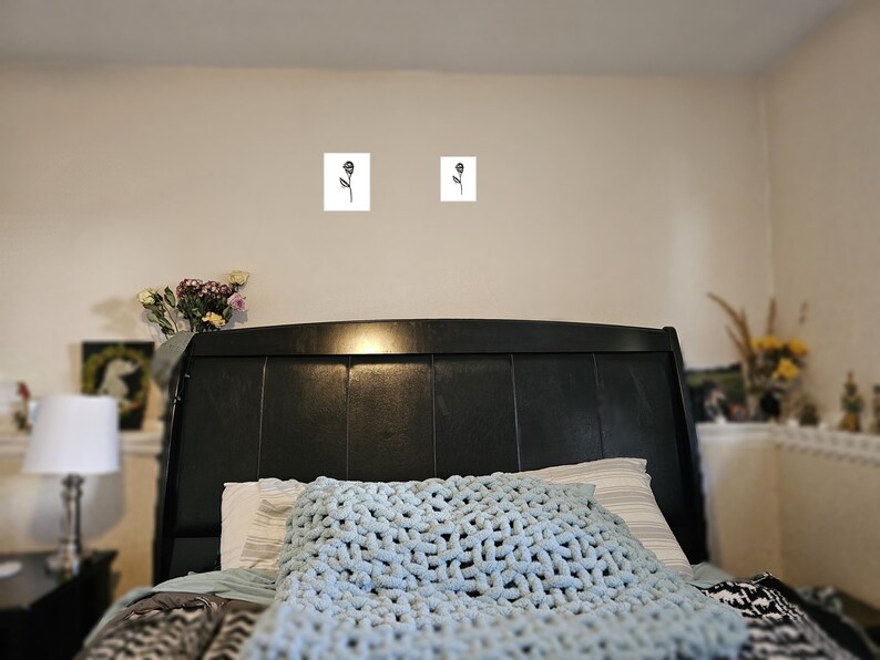 One-line Simple Flower Drawing - Etsy